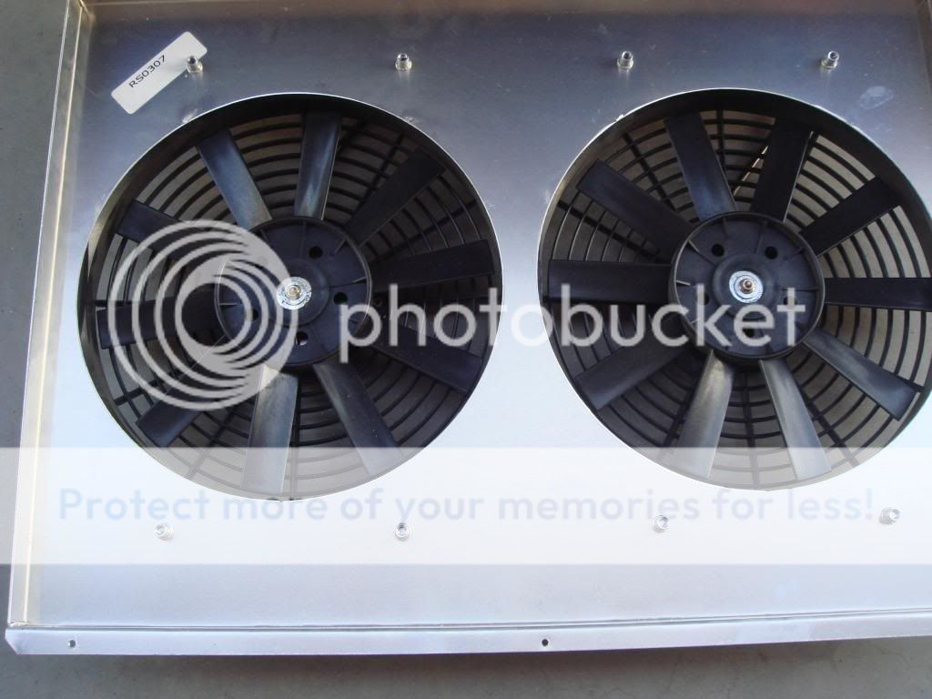Aluminum Radiator Shroud With Dual Spal Electric Fans - Ford Truck ...